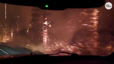 Oregon Fire Evacuee Films Fiery Escape