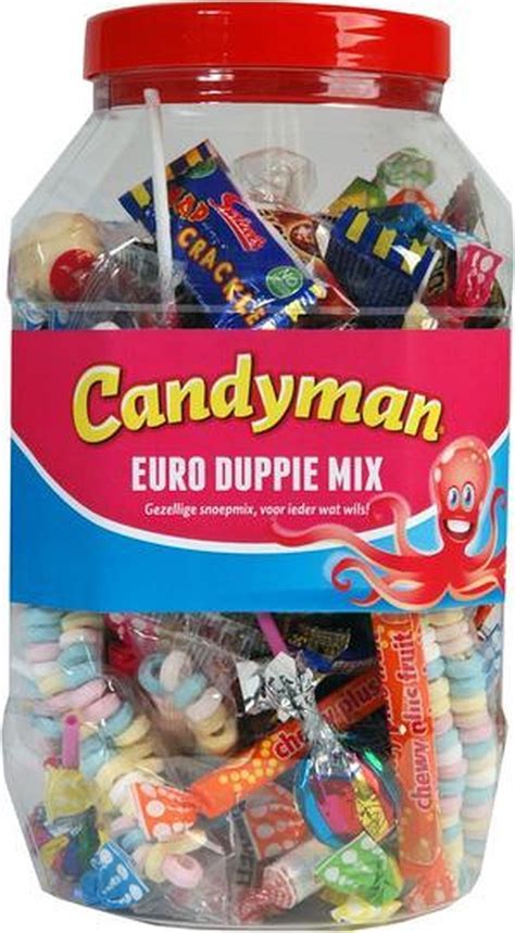Candyman Euro Duppie Mix Kinderfeest Grabbelton Snoepmix 100st 800gr Bol