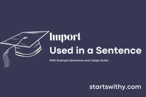 IMPORT In A Sentence Examples 21 Ways To Use Import