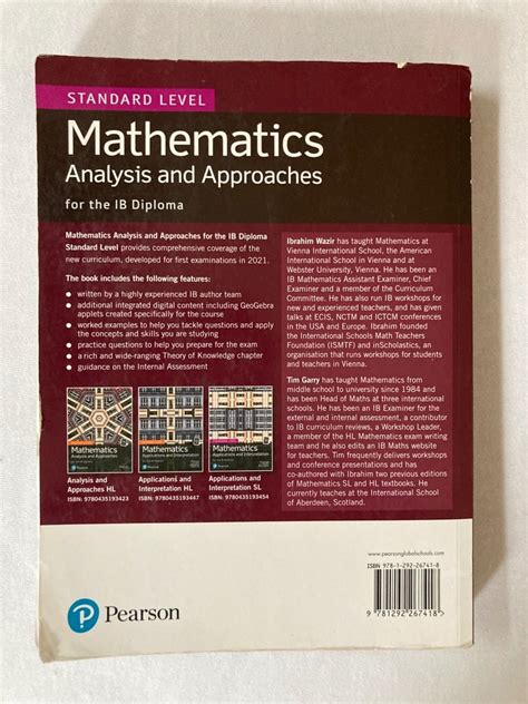 Mathematics Analysis And Approaches Standard Level Olsztyn Kup