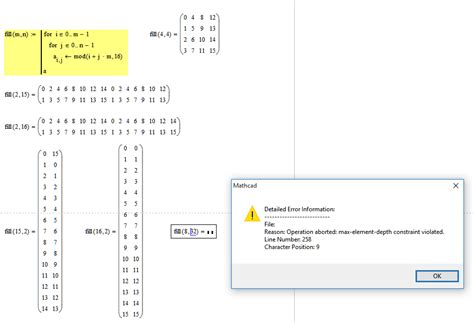 solved error max element depth constraint violated ptc community