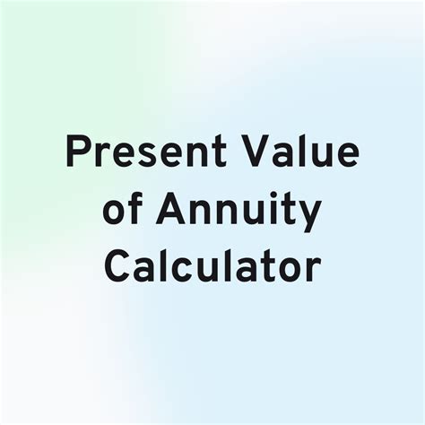 Present Value Of Annuity Calculator Hexacalculator
