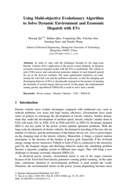 Pdf Using Multi Objective Evolutionary Algorithm To Solve Dynamic