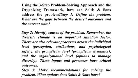 Solved Using The 3 Step Problem Solving Approach And The