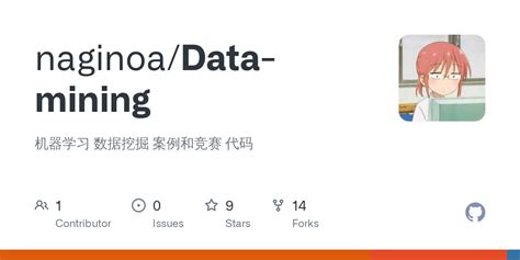 GitHub naginoa Data mining 机器学习 数据挖掘 案例和竞赛 代码