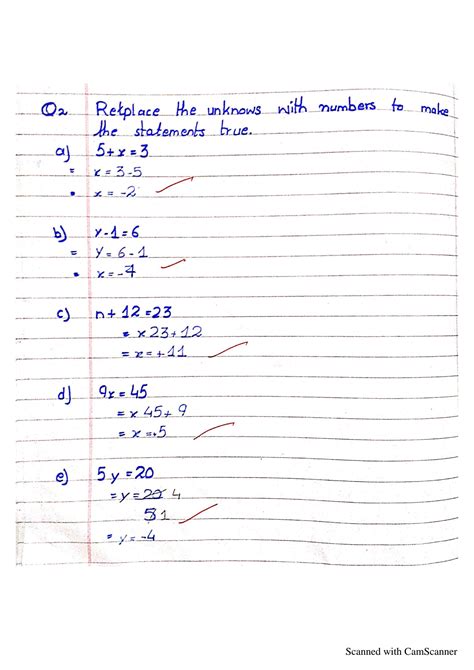 Solution Math Introduction To Algebra Class 6th Studypool