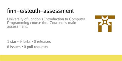 Finn Esleuth Assessment University Of Londons Introduction To Computer Programming Course