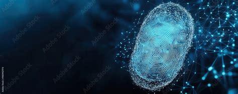 Fingerprint Dissolving Into A Swarm Of Digital Particles Data Encryption In Action Fingerprint