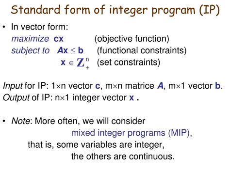 Ppt Integer Programming Powerpoint Presentation Free Download Id