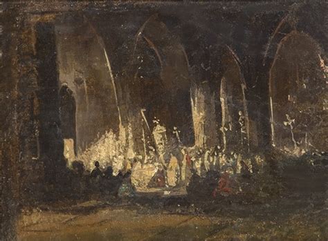 Eugenio Lucas Y Velázquez Procesión En Interior De Iglesia Mutualart