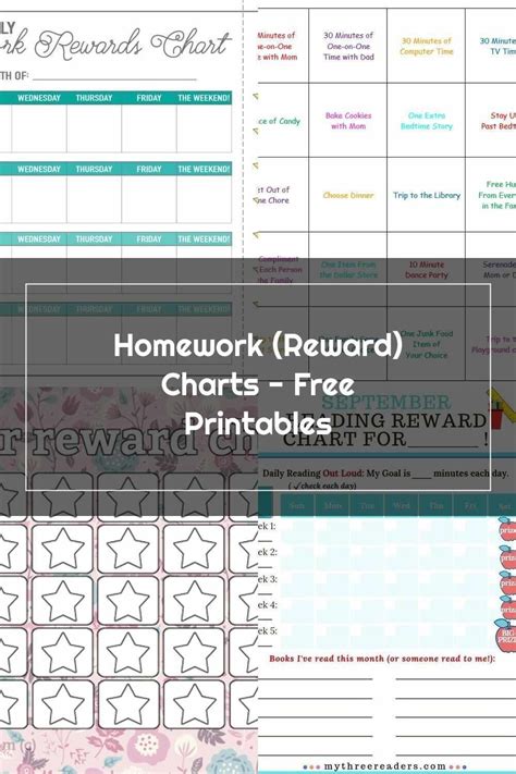 Rewards Chart Homework Free Printable With Gold Stars