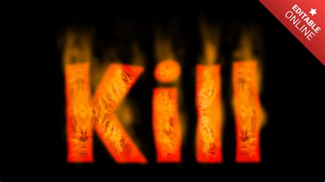 Kill Text Effect Generator