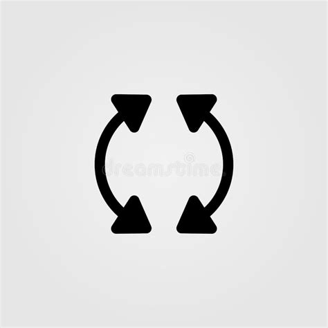 Two Curved Arrows Icon In Line Design Style Stock Vector Illustration Of Friendly Arrow