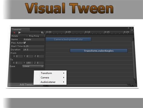 Visual Tween Animation Tools Unity Asset Store