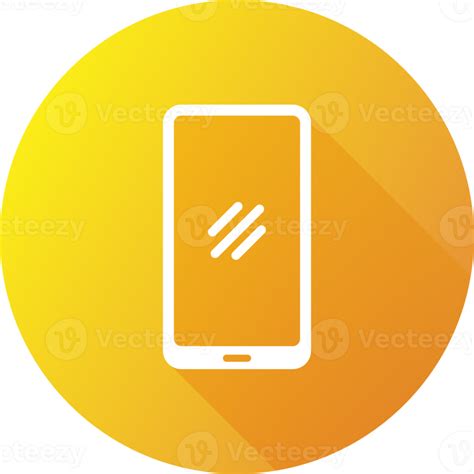 Smartphone Icon In Flat Design Style Handphone Signs Illustration