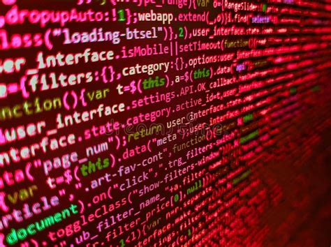 Shallow Depth Of Field Selective Focus Effect Lines Of Code Of A