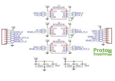 hi speed spi logic level converter module protosupplies