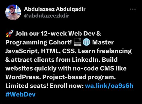 Abdulazeez Abdulkadir On Linkedin Webdevelopment Programming