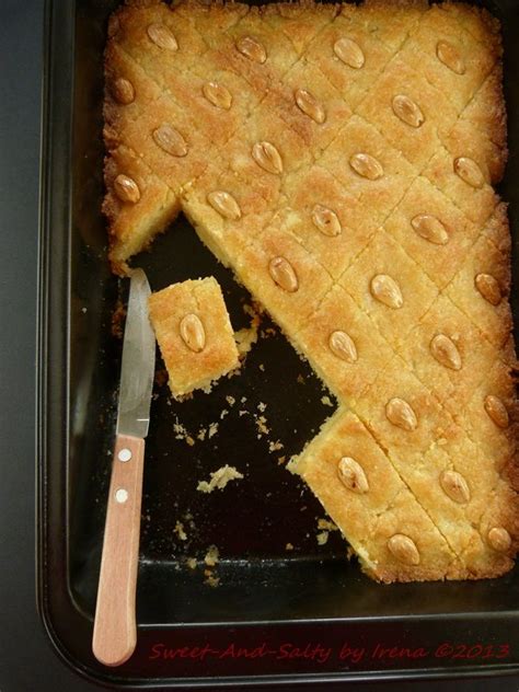 Sweet And Salty Basbousa Egipatski Griz Kolač Egyptian Semolina Cake Ramadan Recipes