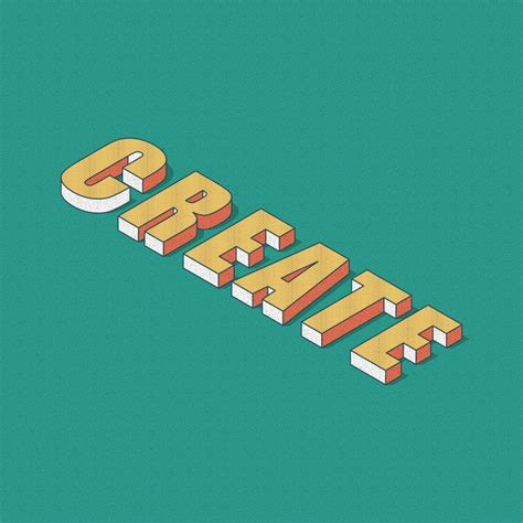 Isometric Typography Text Isometric Words Logo Isometric Isometric Text