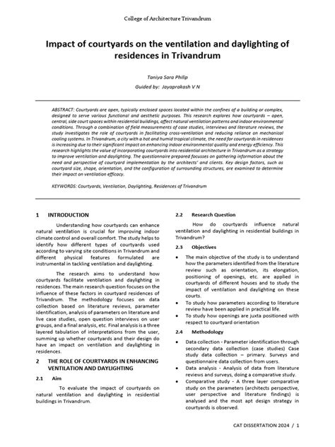 Final Technical Paper Pdf Ventilation Architecture Courtyard