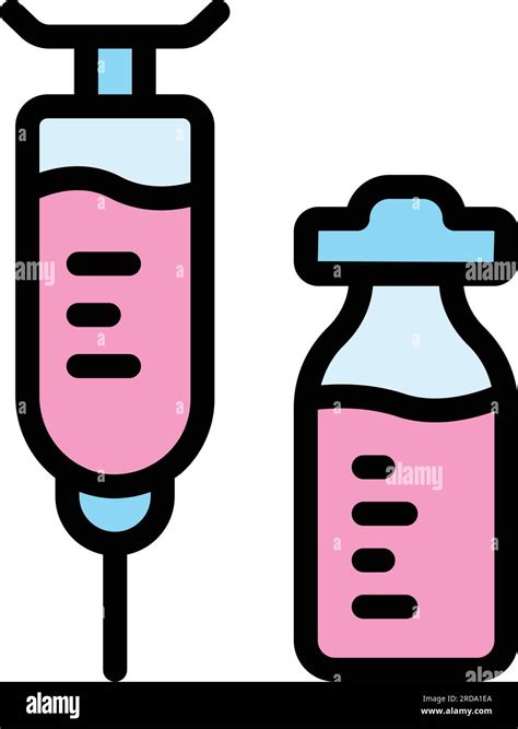 Medical Ampoule People Line Stock Vector Images Alamy