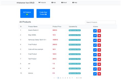 Vue Crud Codesandbox