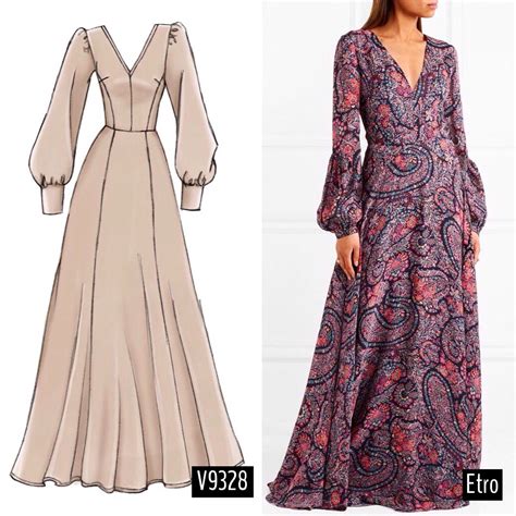 Maxi Dress Sewing Pattern With Sleeves Helynfarrin