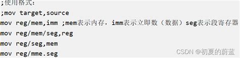 全网最详细汇编指令 数据传输指令（总结）lds指令 Csdn博客
