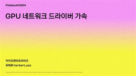 Gpu 네트워크 드라이버 가속 Speaker Deck