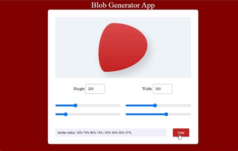 Blob Generator App Using Html And Css In Vanillajs With Source Code Sourcecodester