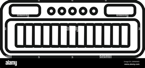 Minimalist Vector Illustration Of A Midi Keyboard Perfect For Music Production Content Stock