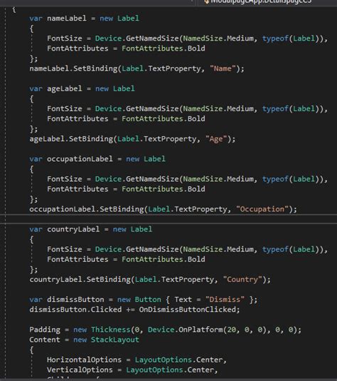 Xamarin Forms Modal Pages