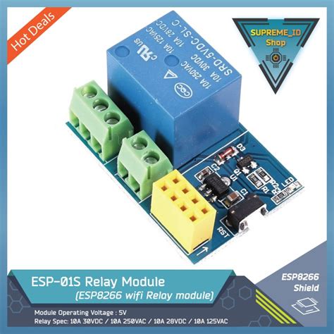 Jual Esp8266 Esp 01s Wifi Relay Shield Module Arduino Iot Jakarta