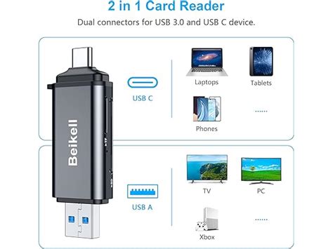 Beikell SD Card Reader Beikell Dual Connector