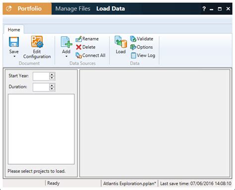 Load Data Workspace