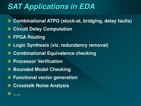 Ppt Sat Algorithms In Eda Applications Powerpoint Presentation Free Download Id5494452