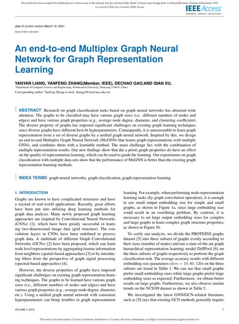 Pdf An End To End Multiplex Graph Neural Network For Graph Representation Learning
