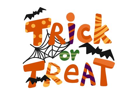 Trick Or Treat Word Clipart
