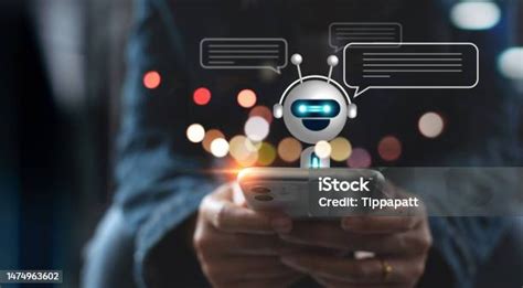 디지털 챗봇 Chatgpt 로봇 애플리케이션 대화 도우미 Ai 인공 지능 개념 디지털 챗봇 고객 서비스와 모바일 스마트폰 채팅을