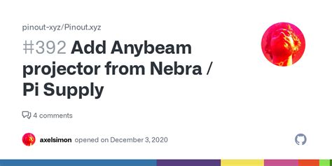 add anybeam projector from nebra pi supply · issue 392 · pinout xyz · github