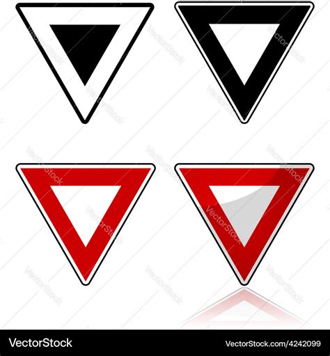 Yield Triangle Sign Royalty Free Vector Image Vectorstock Free Yield