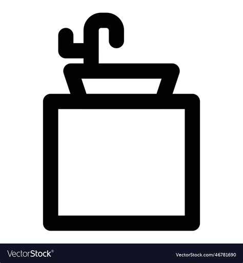 vessel basin setup on a cabinet royalty free vector image