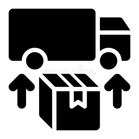 Loading Goods Loading Process Logistics Glyph Solid Icon Stock Vector