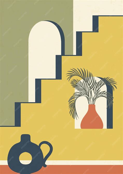 Premium Vector Creative Minimalistic Architecture Poster Abstract Art Modern Aesthetic