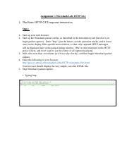 Wireshark V Group Docx Assignment Wireshark Lab V The Basic GET