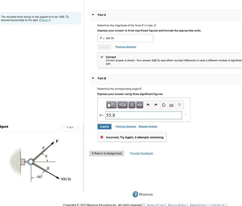 [solved] The Resultant Force Acting On The Support Is To