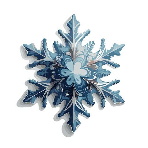 Blue 3d Snowflake Illustrations Vector Clipart Frozen Snowflake