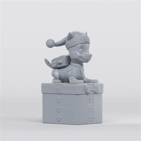 Stl File Chase Paw Patrol Paw Patrol Box Christmas 🐾・3d Printer Model