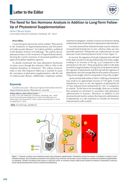 Pdf The Need For Sex Hormone Analysis In Addition To Long Term Follow Up Of Phytosterol